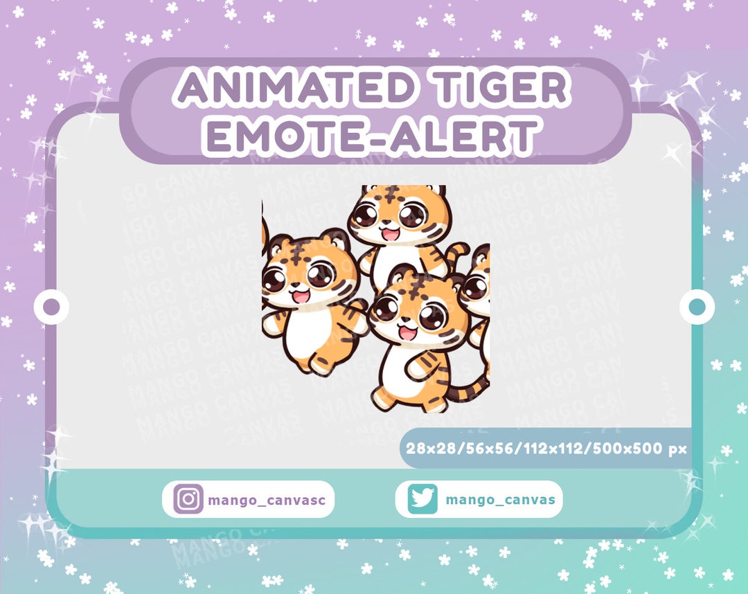 Animated Tiger Emote Alert /raid Emote-alert - Etsy