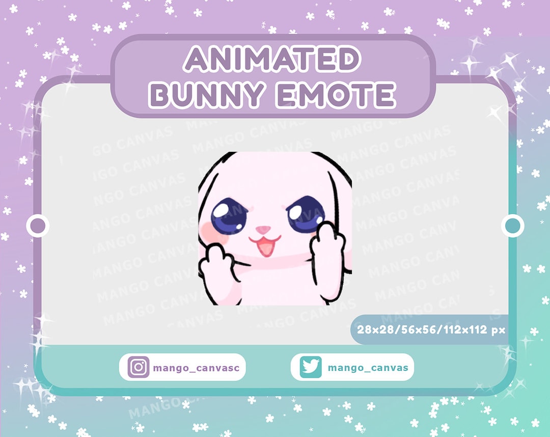 Animated Bunny Emote-middle Finger Emote - Etsy