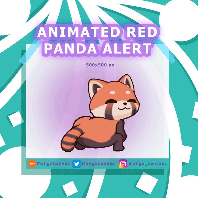 Animated Red Panda Alert-twerk Alert - Etsy