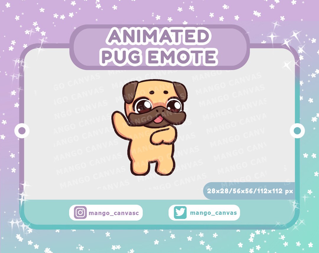 Animated Pug Emote-gangnam Style Emote - Etsy