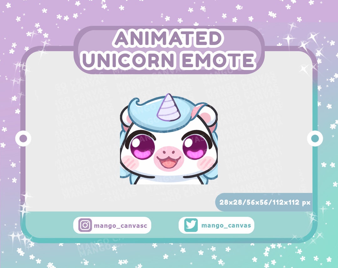 Animated Unicorn Emote-nodders Emote - Etsy