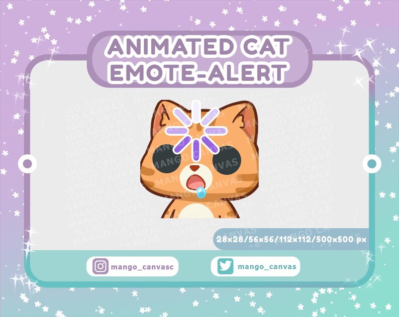Animated Orange Cat Emote-loading Emote - Etsy