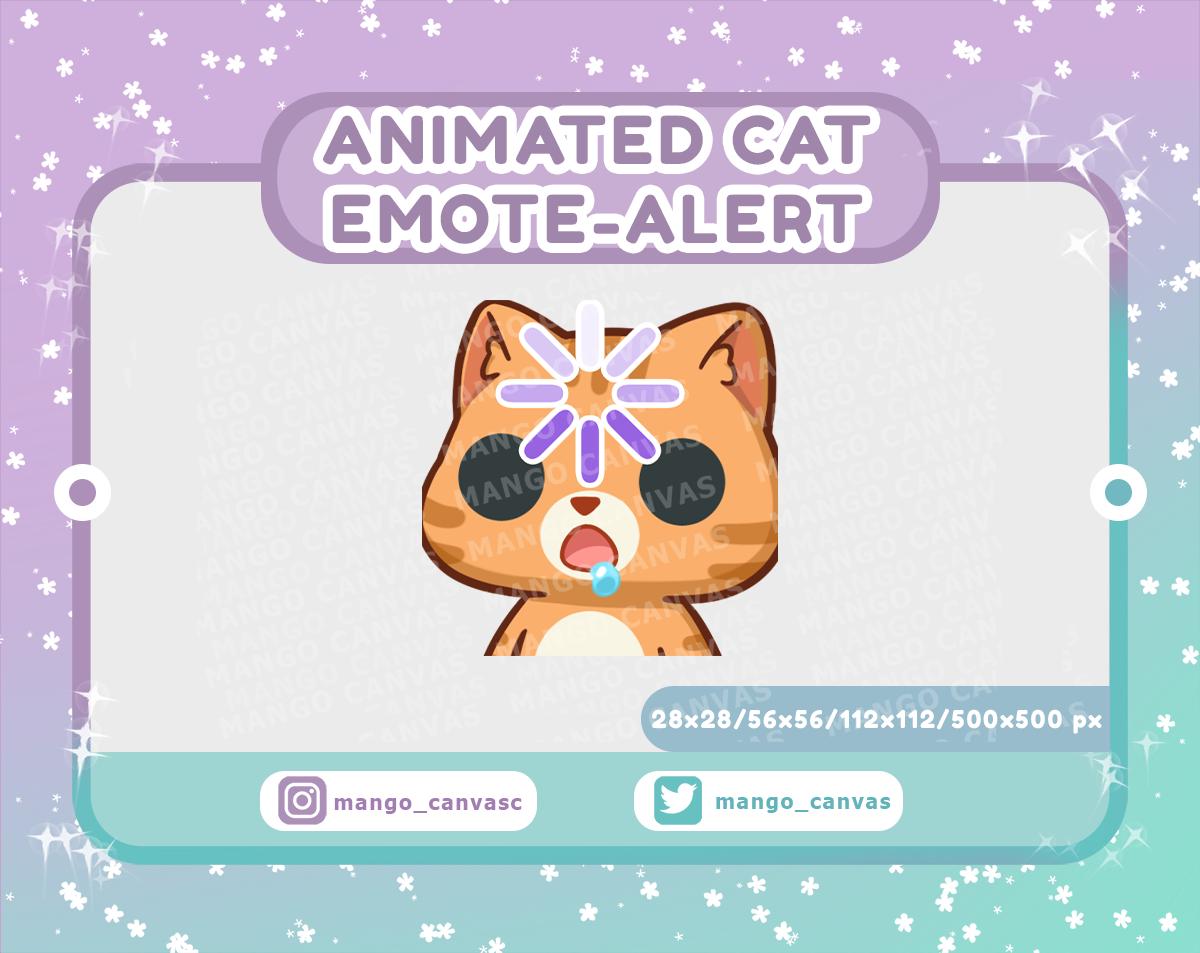 Animated Orange Cat Emote-loading Emote - Etsy