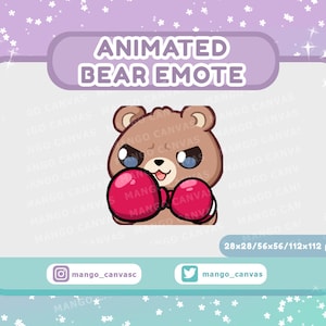 Animated Bear Emote-boxing Emote - Etsy