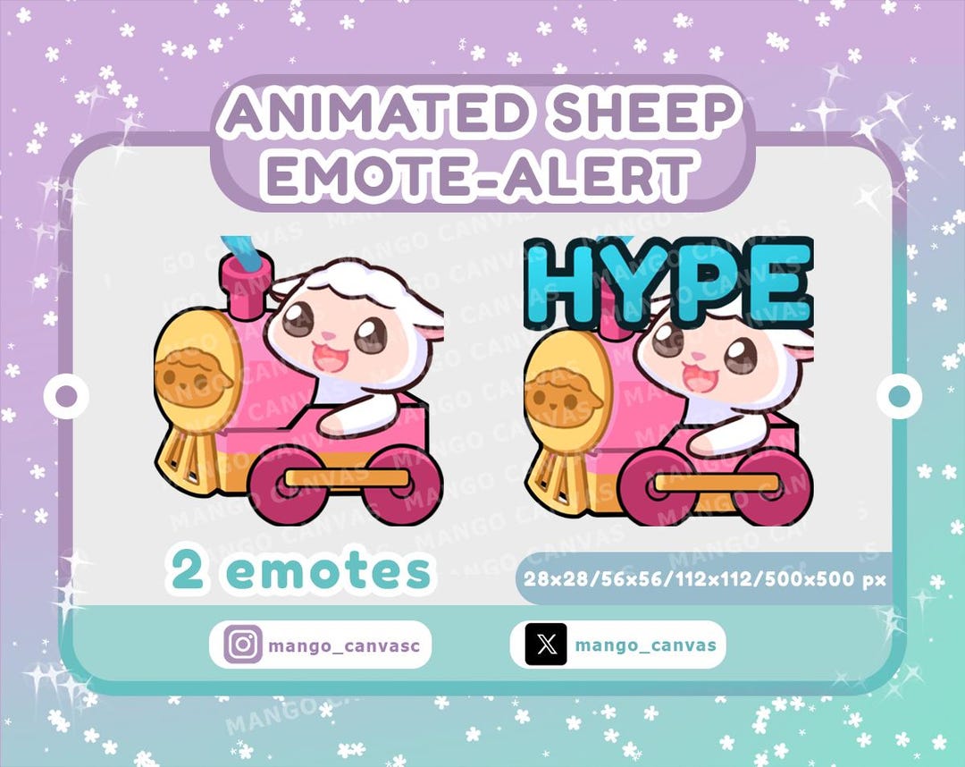 Animated Sheep Emote-alert/ Hype Train Emote-alert - Etsy