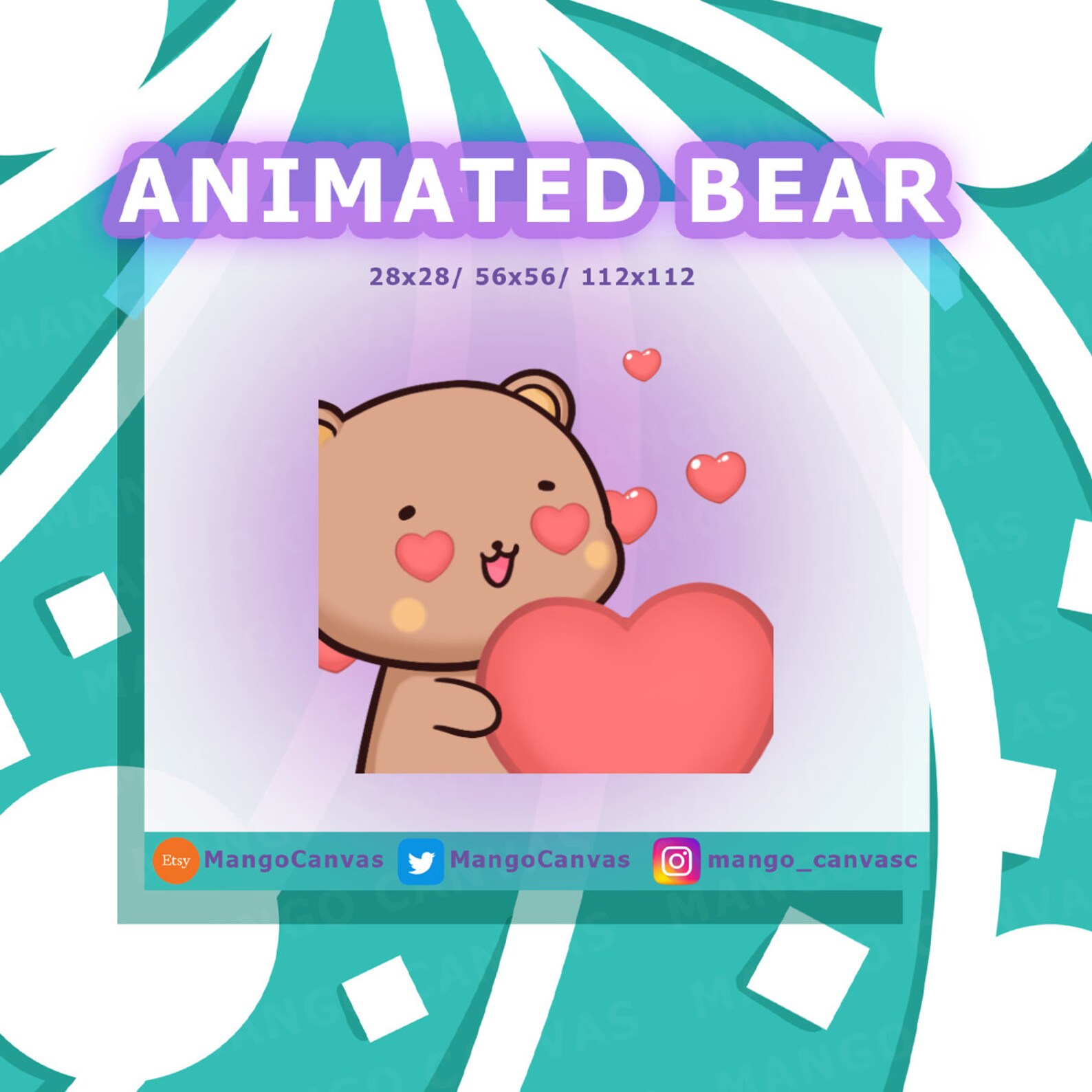Animated Bear Emote - Etsy