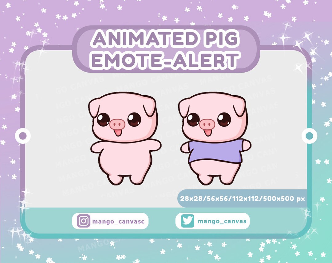 Animated Pig Alert-emote/jump Emote - Etsy