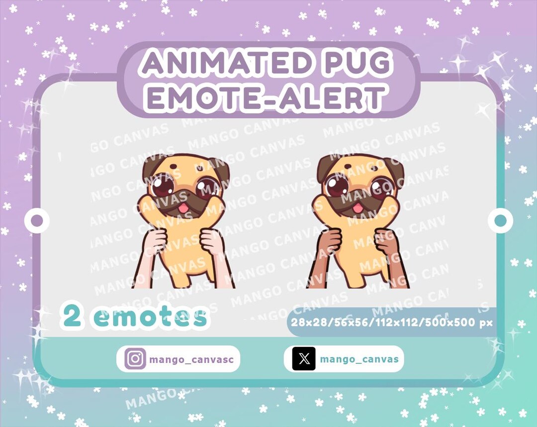 Animated Pug Emote-alert/balance Emote-alert - Etsy