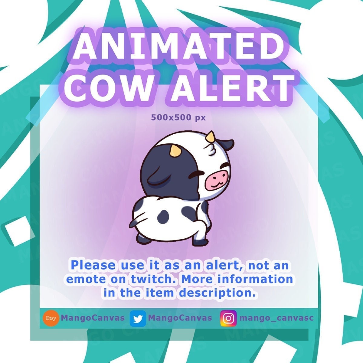 Animated Cow Alert-twerk Alert - Etsy