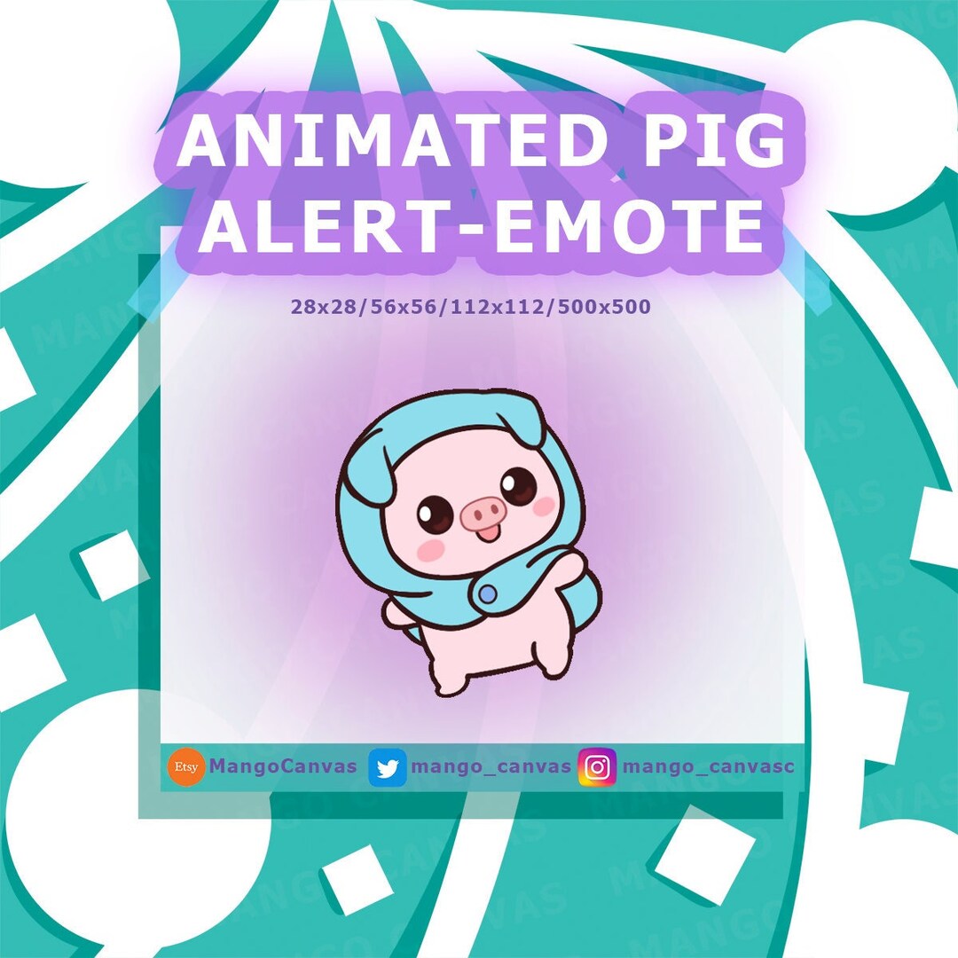 Animated Pig Alert-emote - Etsy