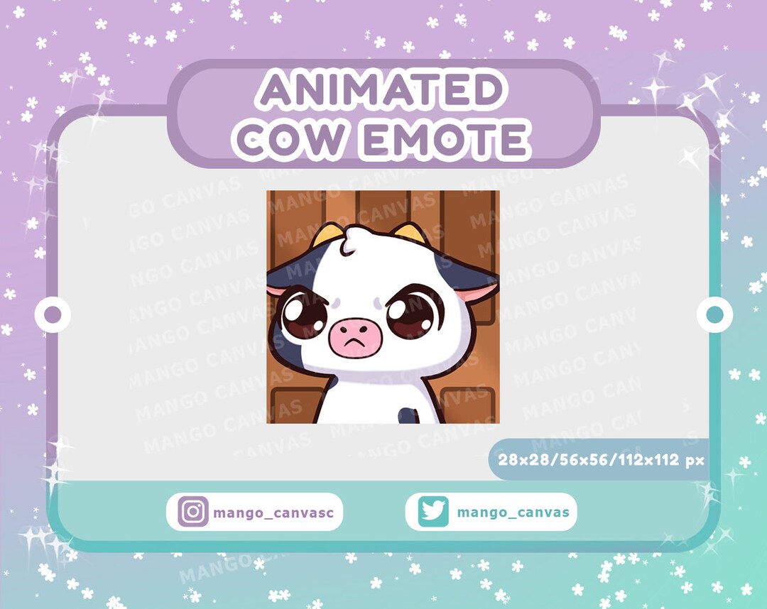 Animated Cow Emote-leave Emote - Etsy