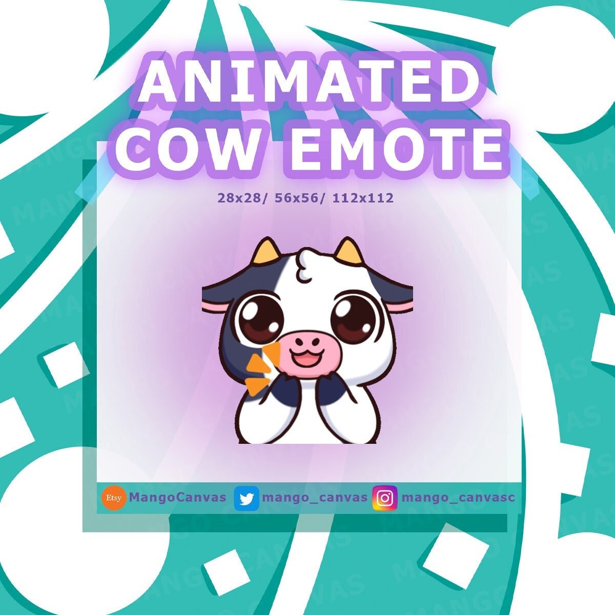 Animated Cow Emote-clap Emote - Etsy