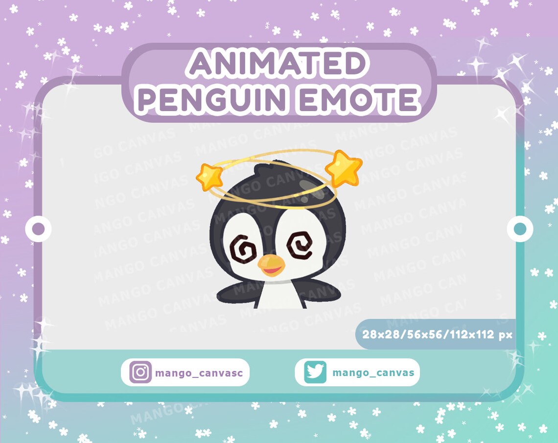 Animated Penguin Emote-dizzy Emote - Etsy