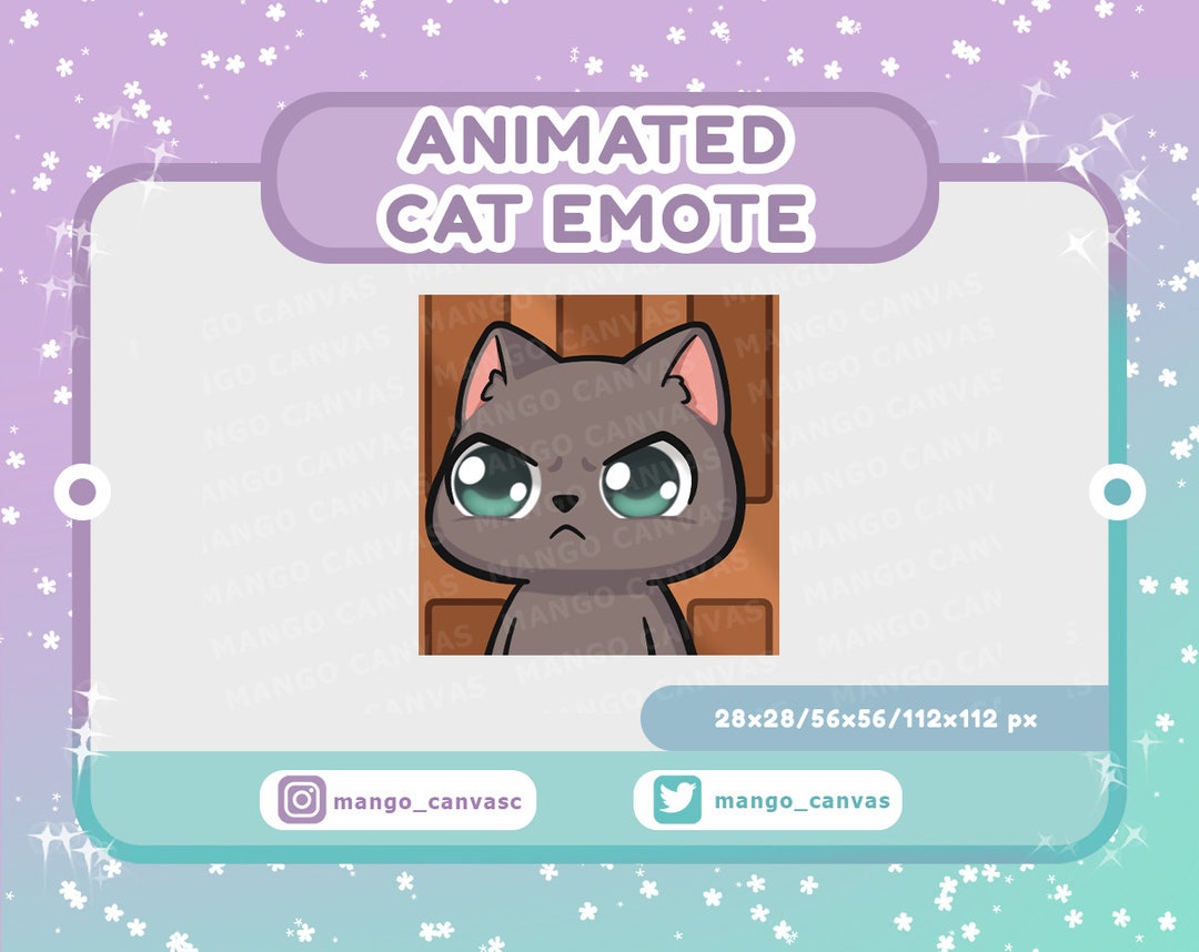 Animated Gray Cat Emote-leave Emote - Etsy