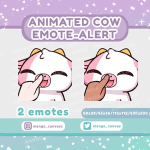 Animated Pink Cow Emote Alert /boop Emote-alert - Etsy
