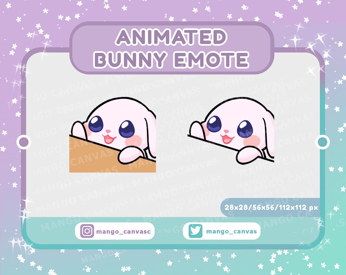 Animated Bunny Emote-bongo Emote - Etsy