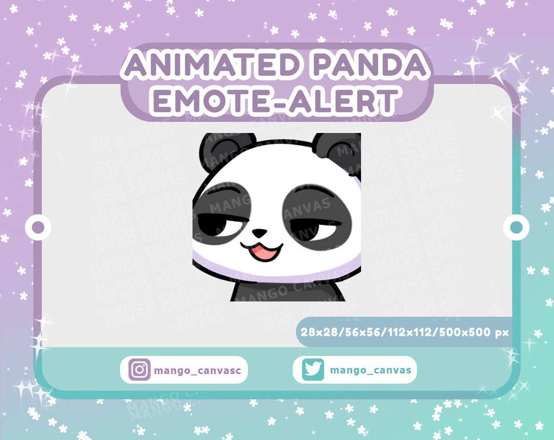 Animated Panda Emote-alert/smirk Emote-alert - Etsy