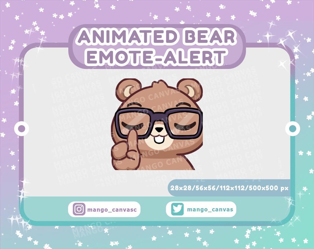 Animated Bear Emote-alert/actually Emote-alert - Etsy