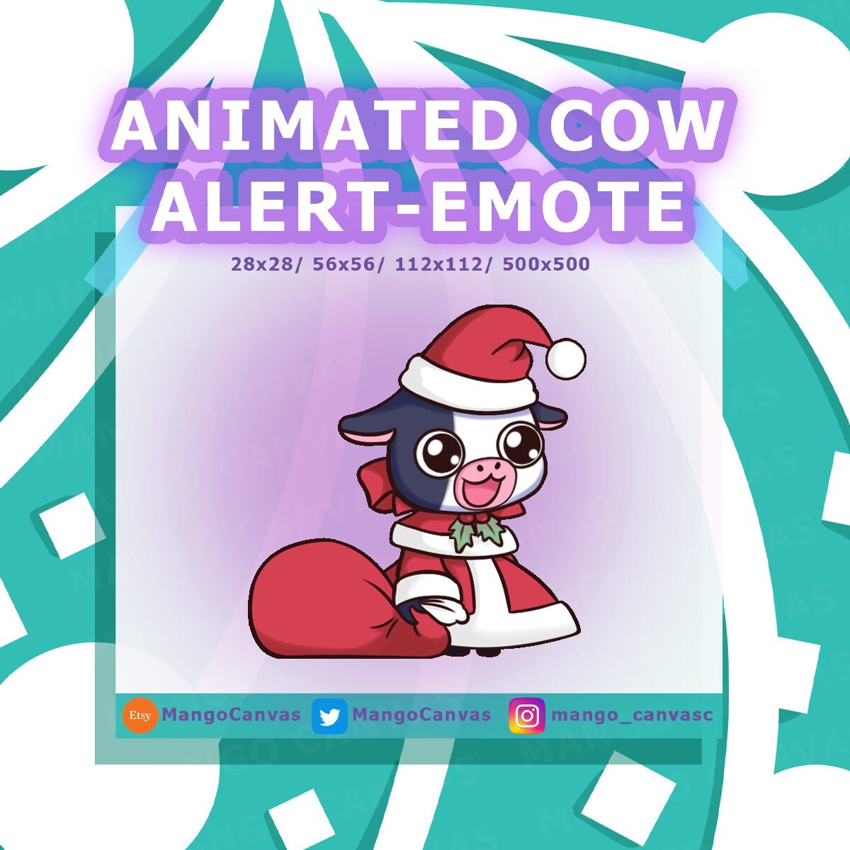 Cow Animated Alert-emote/padoru Emote - Etsy