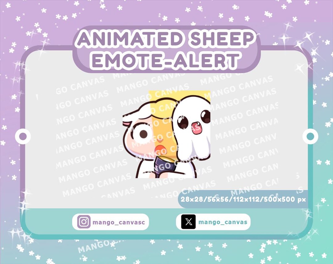 Animated Sheep Emote-alert/halloween Emote-alert/scared Emote-alert - Etsy