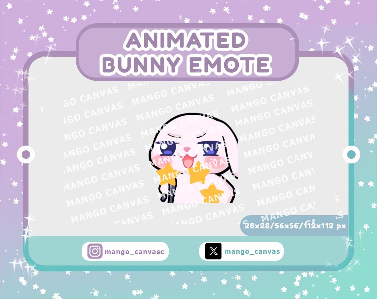 Animated Bunny Emote-whip Emote - Etsy