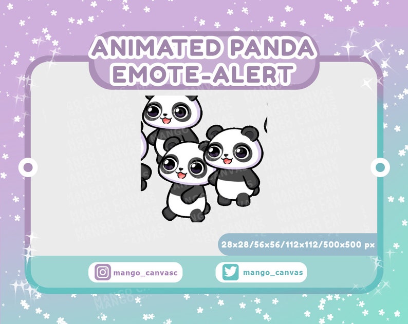 Animated Panda Emote-alert/raid Emote-alert - Etsy