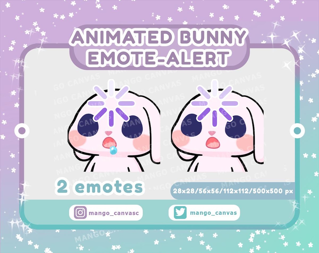 Animated Bunny Emote-loading Emote - Etsy