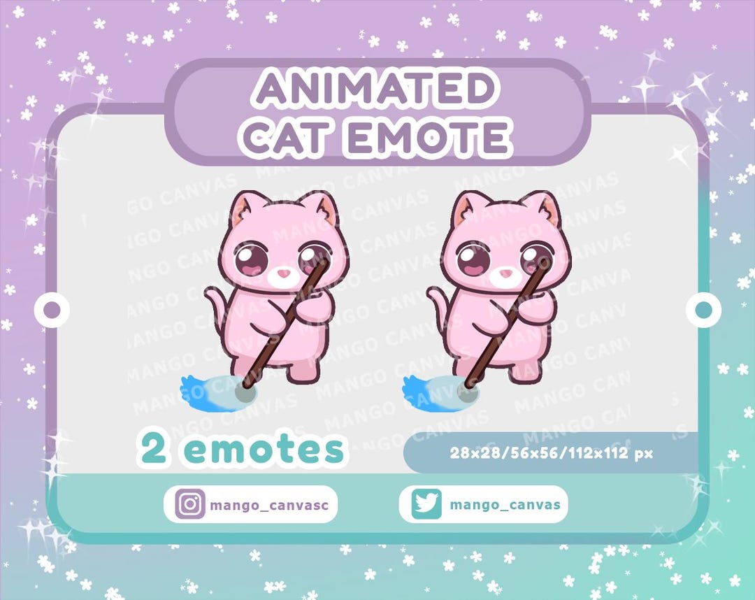 Animated Pink Cat Emote-clean Emote - Etsy