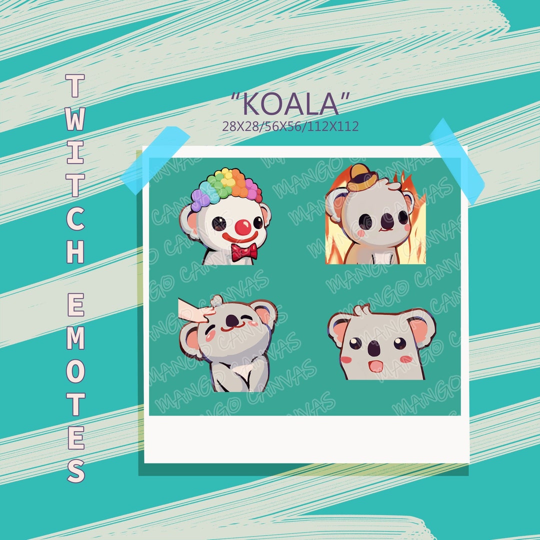 Twitch Emotes-koala - Etsy