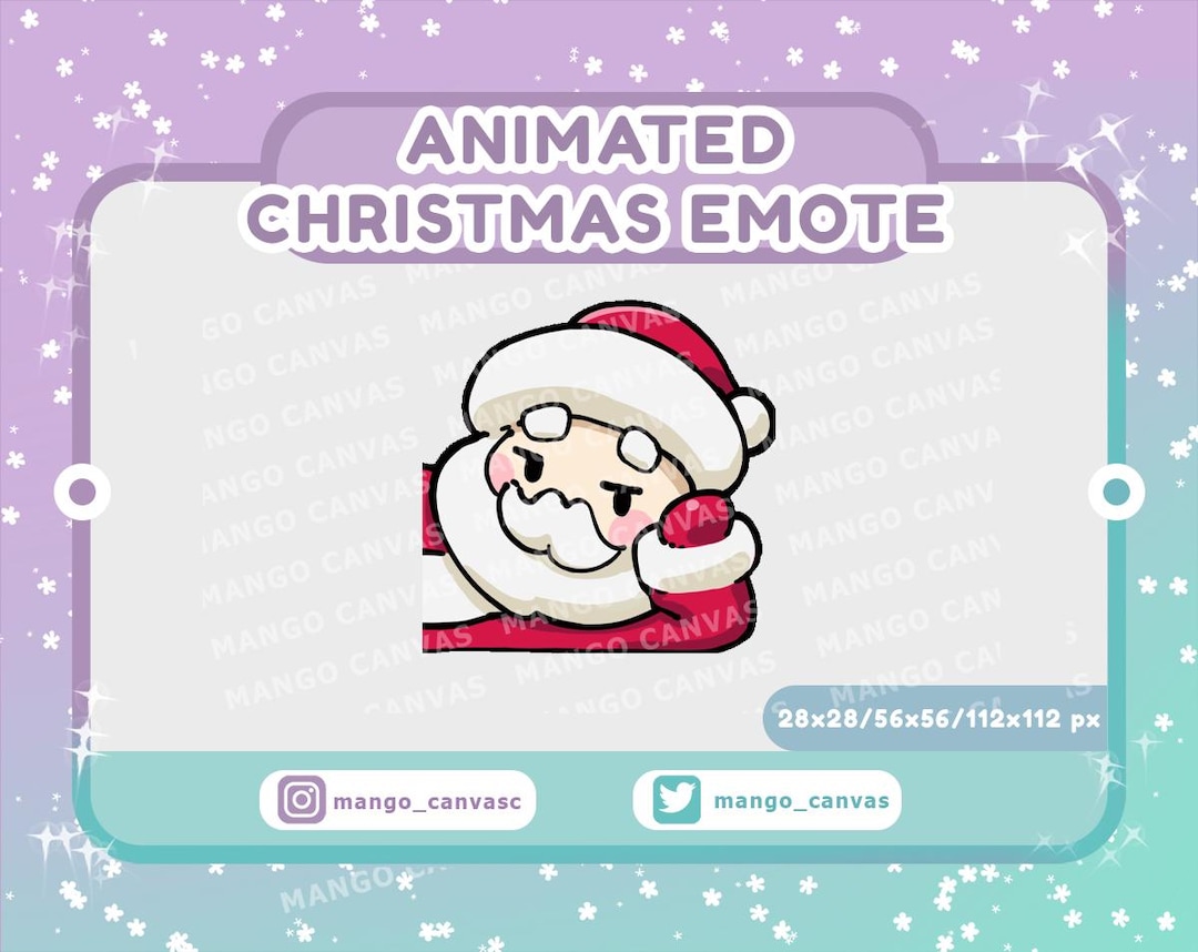 Animated Santa Claus Emote /christmas Smirk Emote - Etsy