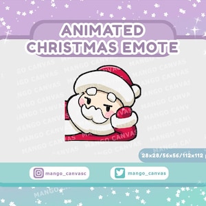 Animated Santa Claus Emote /christmas Smirk Emote - Etsy
