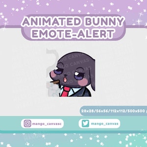 Animated Black Bunny Emote Alert /smoking Emote-alert - Etsy