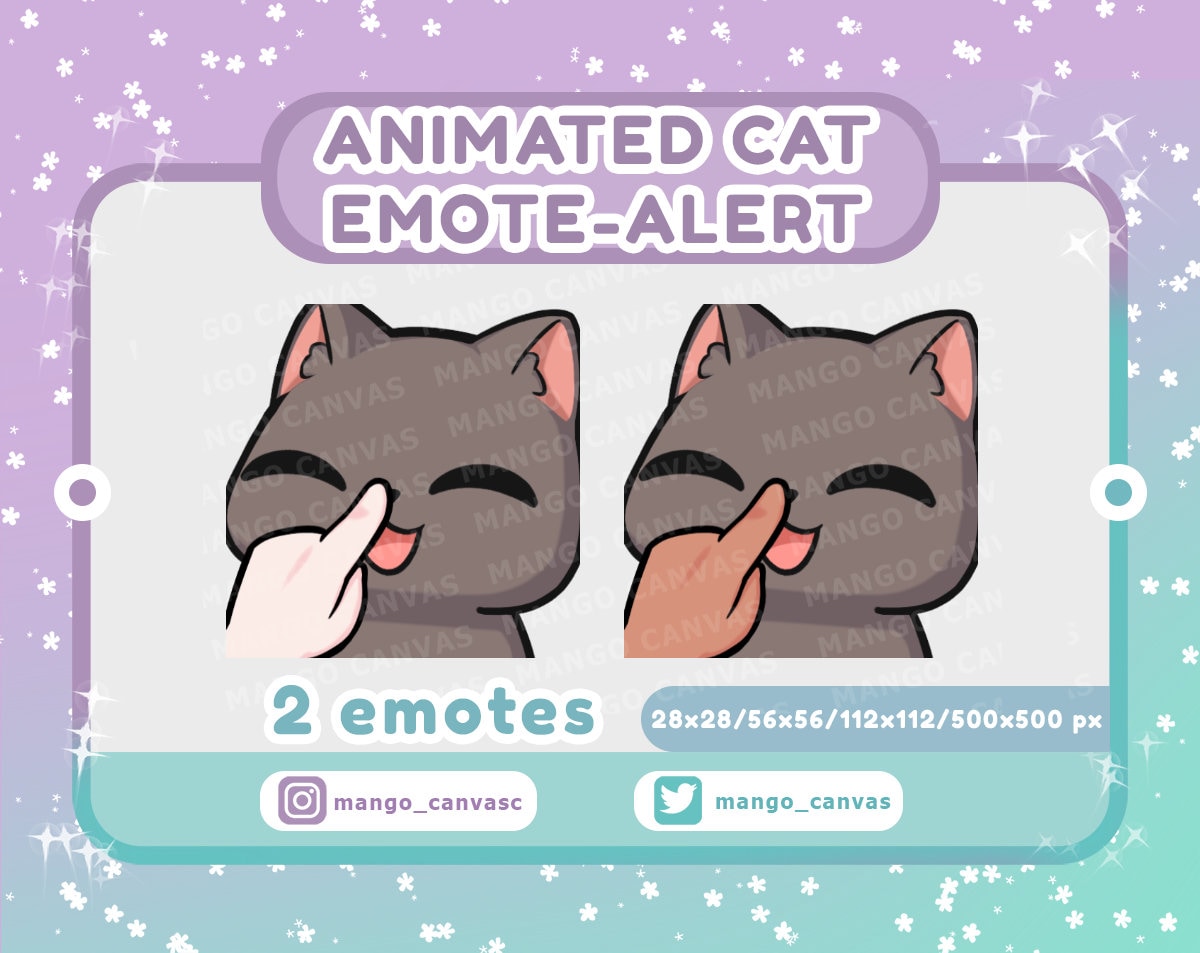 Animated Gray Cat Emote Alert /boop Emote-alert - Etsy