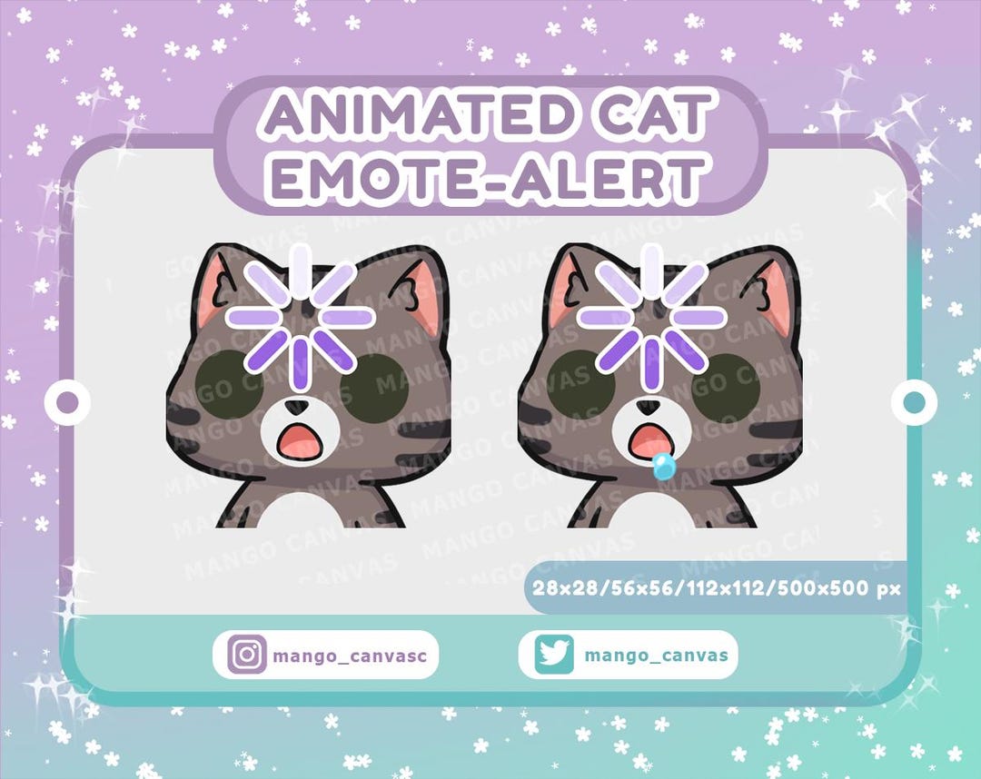 Animated Gray Tabby Cat Emote-alert/loading Emote-alert - Etsy
