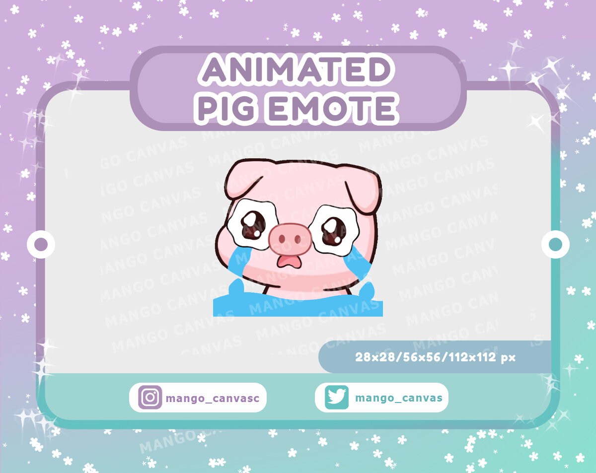 Animated Pig Emote-cry Emote - Etsy