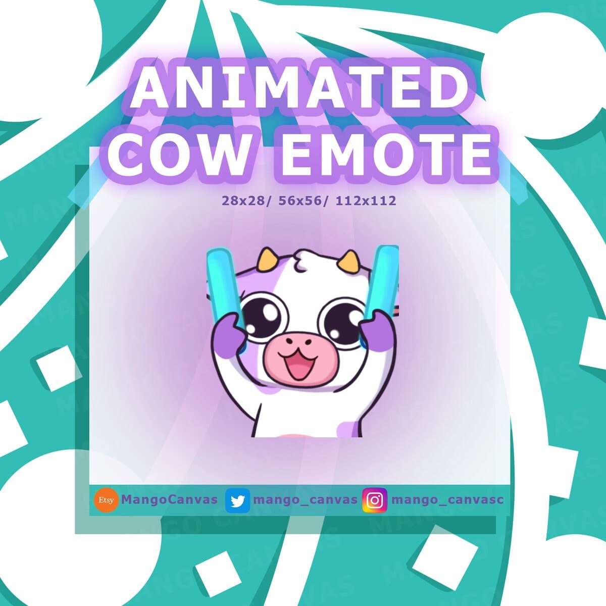 Animated Purple Cow Emote-glow Stick Emote - Etsy Animated Purple Cow Emote-glow Stick Emote - Etsy