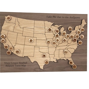 MLB Baseball Travel Map, Major League Baseball Ballpark Bucket List ...