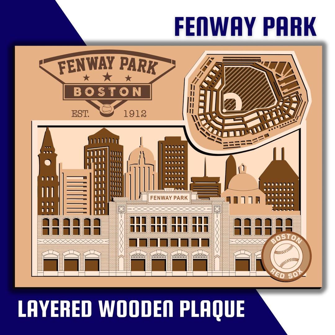 Fenway Park - Home of the Boston Red Sox - Layered Wooden Ballpark With ...