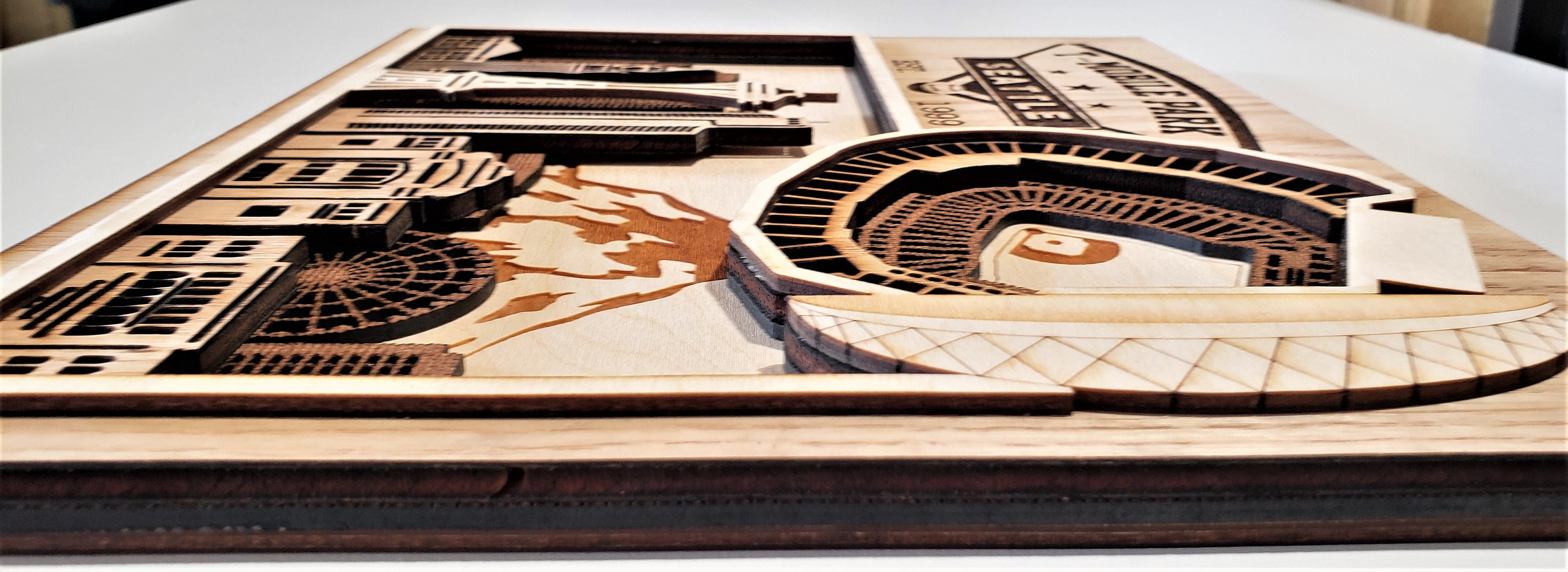 T-mobile Park - Home of the Seattle Mariners - Layered Wooden Ballpark ...