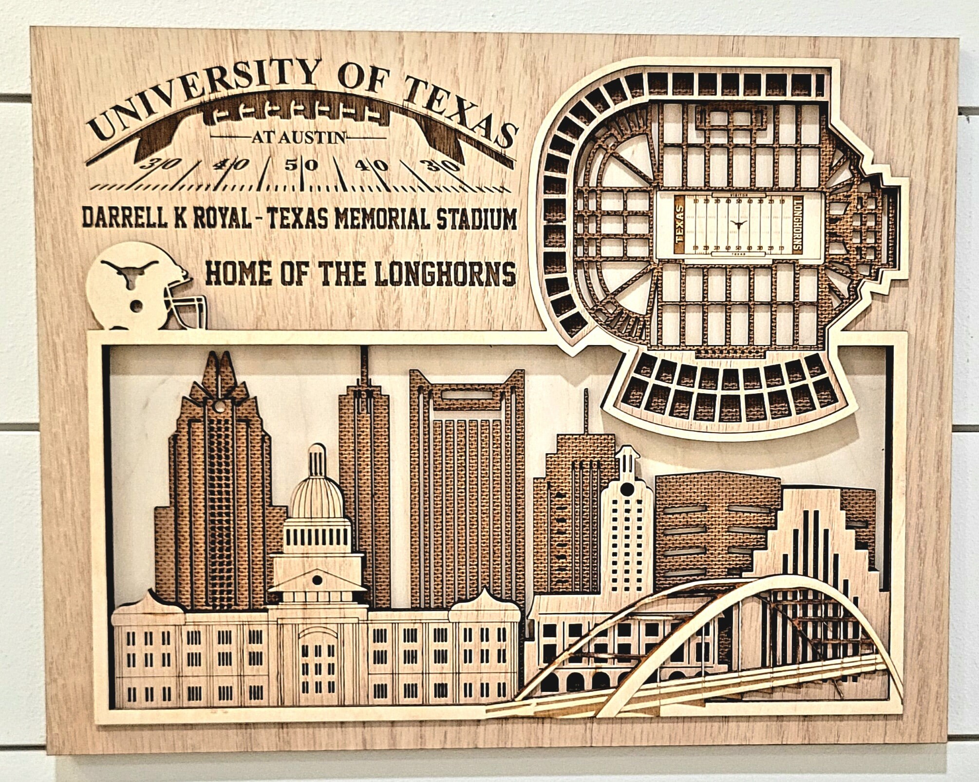 Texas Memorial Stadium Darrell K Royal Field Home of the - Etsy