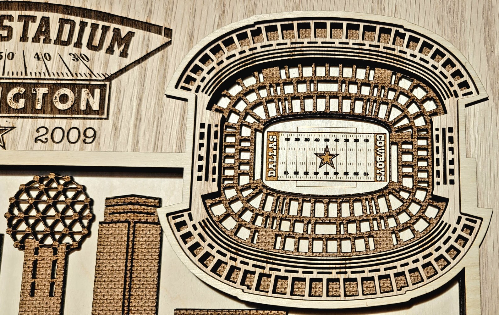 AT&T Stadium Home of the Dallas Cowboys Layered Wooden Stadium With ...