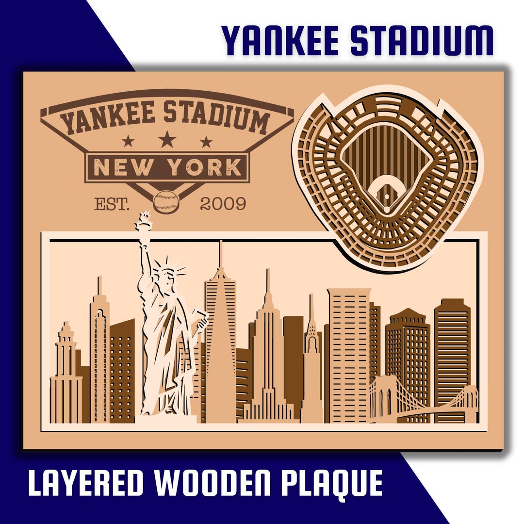 Yankee Stadium - Home of the New York Yankees - Layered Wooden Ballpark ...