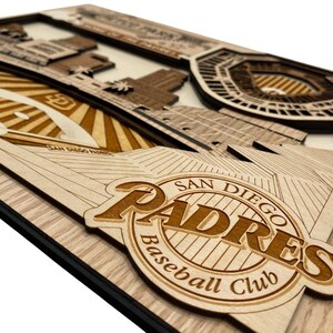 Petco Park - Home of the San Diego Padres - Layered Wooden Stadium With ...
