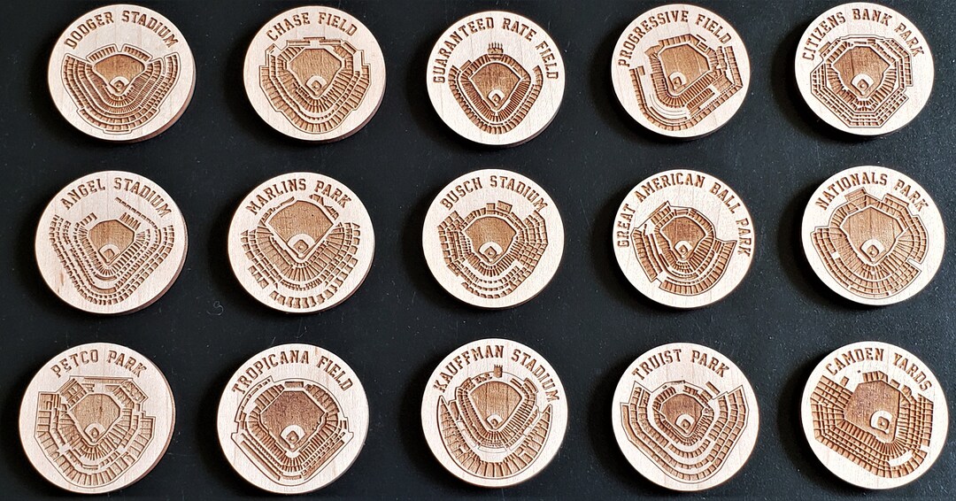 All 30 MLB Ballpark Coins - Solid Coin Only, Not Magnetized - Etsy
