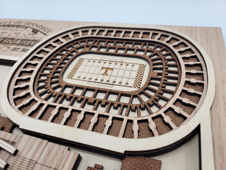 Neyland Stadium Home of the Tennessee Volunteers Layered Wooden Stadium ...
