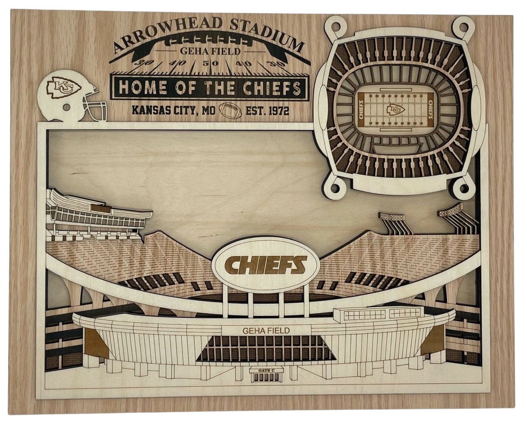 Arrowhead Stadium Home of the Kansas City Chiefs Football Layered ...