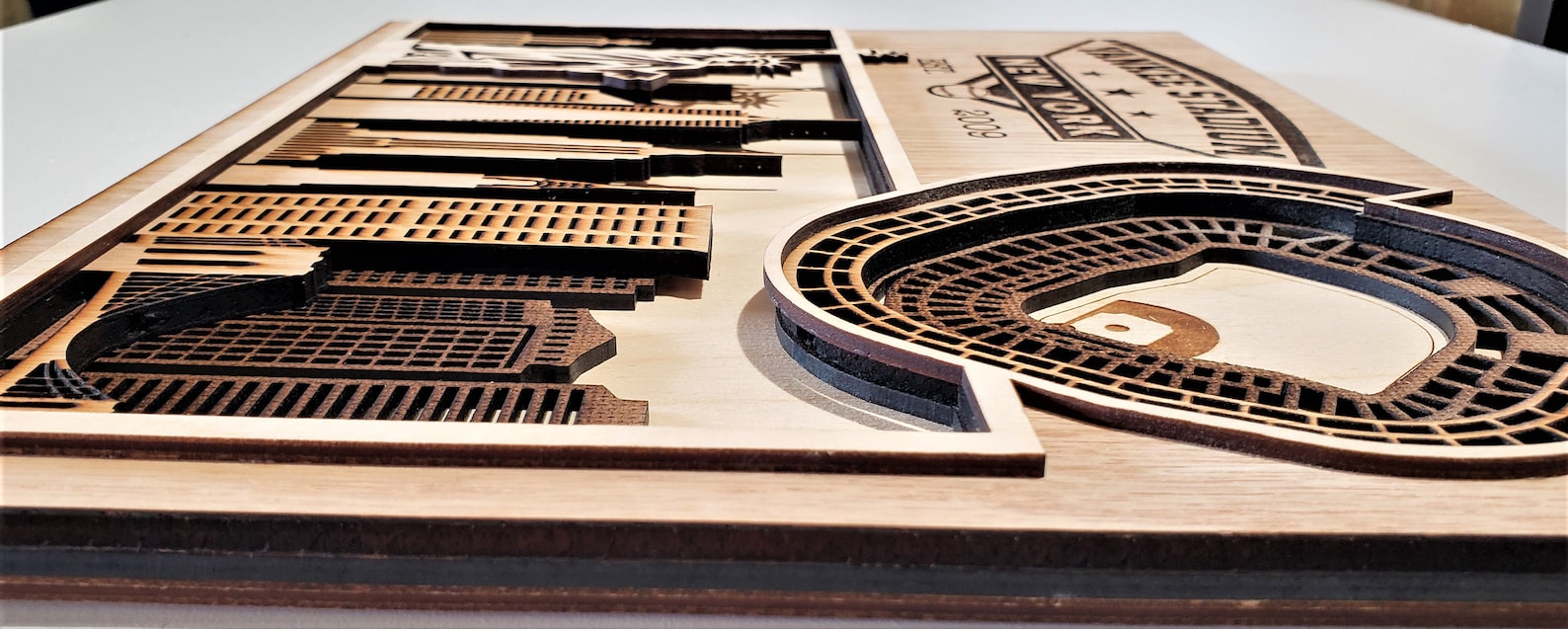 Yankee Stadium Home of the New York Yankees Layered Wooden Ballpark ...