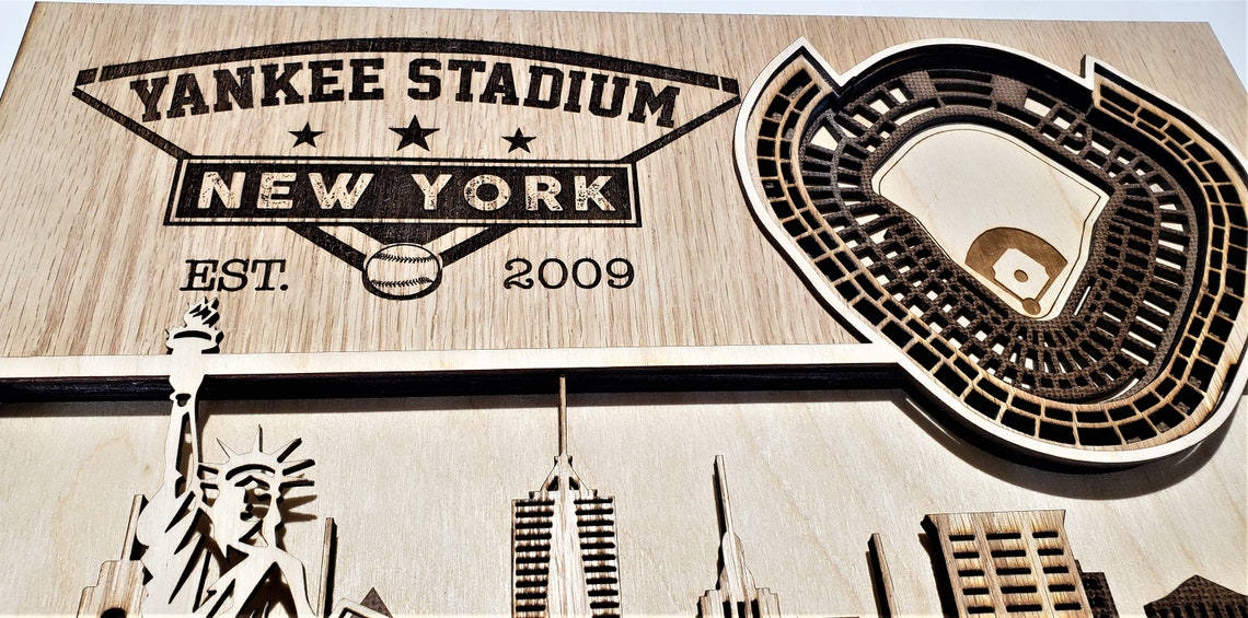 Yankee Stadium Home of the New York Yankees Layered Wooden Ballpark ...