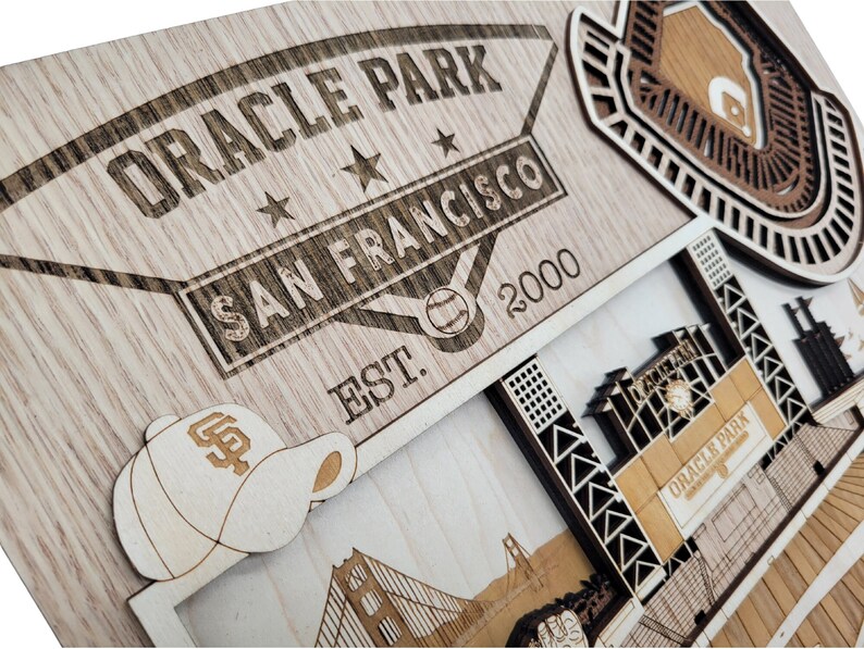 Oracle Park Home of the San Francisco Giants Layered Wooden Ballpark ...