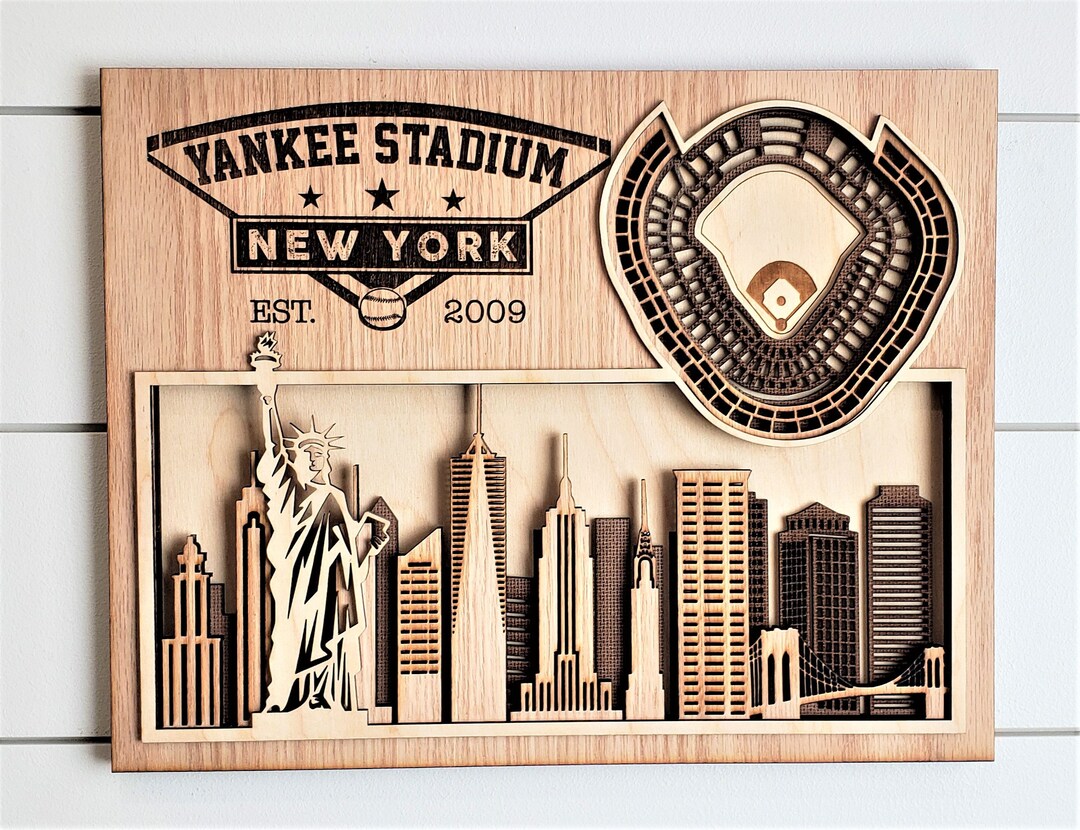 Yankee Stadium Home of the New York Yankees Layered Wooden Ballpark ...